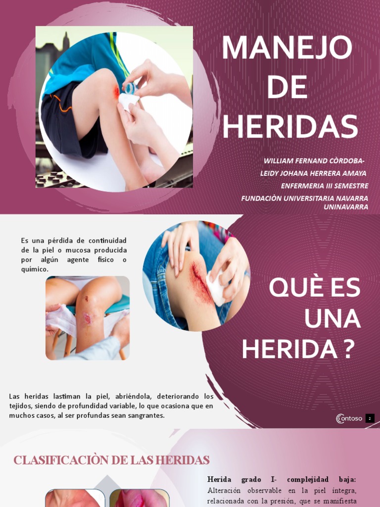 Diapositivas Manejo de Heridas | PDF | Herida | Piel