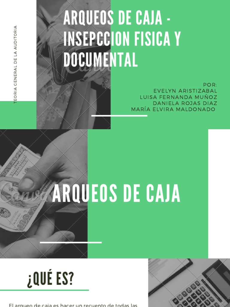Arqueo de Caja e Inspeccion Fisica y Documental | PDF | Contabilidad ...
