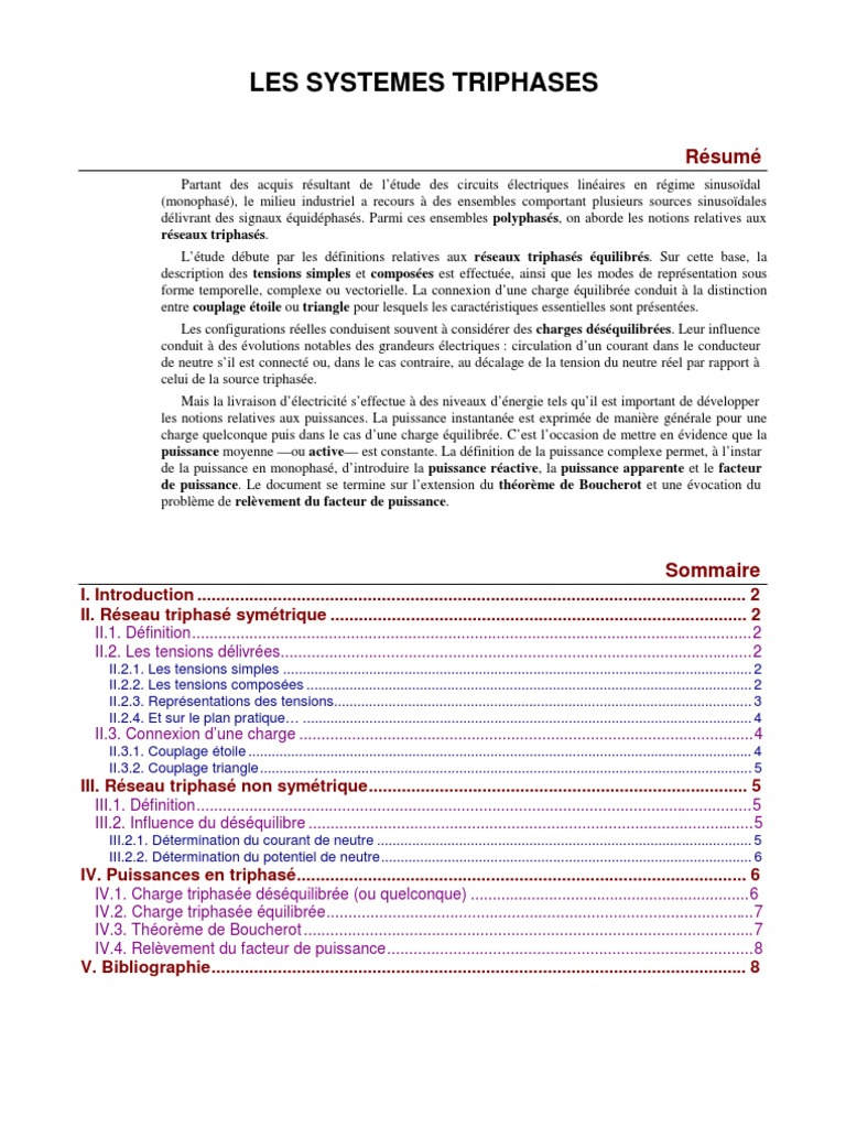 Les Systemes Triphases 31 | PDF