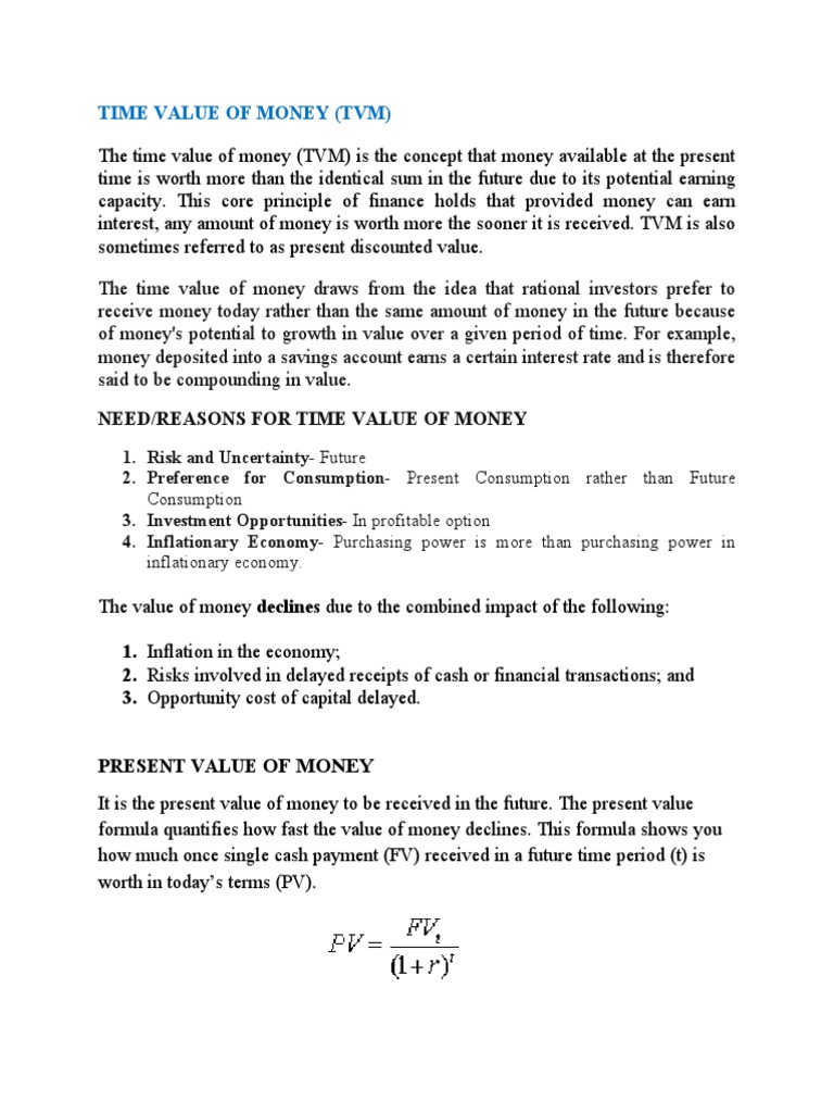 Time Value of Money MPF | PDF | Present Value | Time Value Of Money
