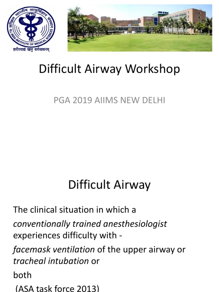Difficult Airway | PDF | Human Head And Neck | Medical Treatments