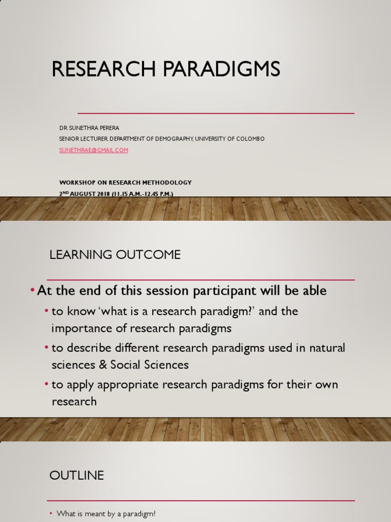 Understanding Research Paradigms | PDF | Paradigm | Qualitative Research