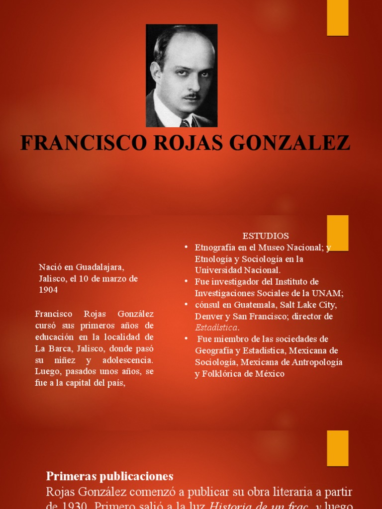 Biografía de Francisco Rojas González | PDF | Cuentos | México