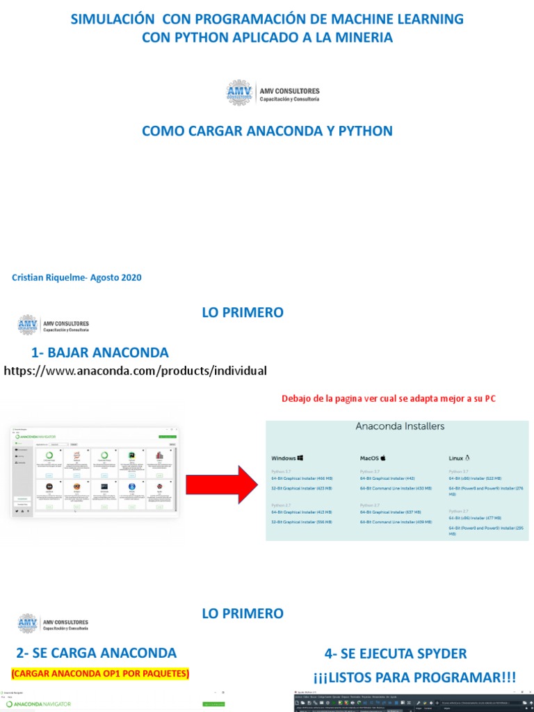 Como Cargar Anaconda y Python | PDF