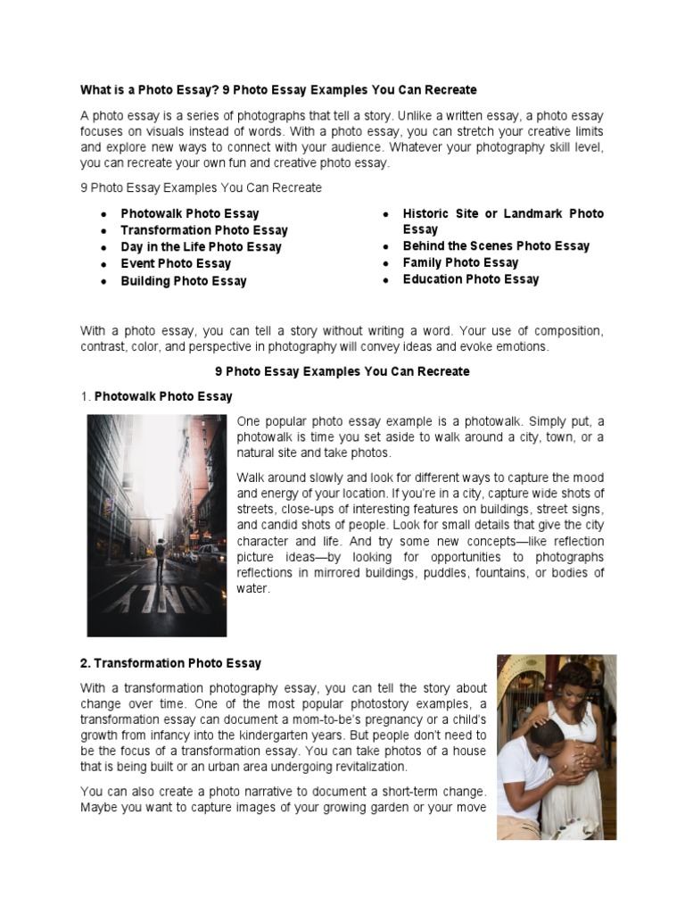What Is A Photo Essay | PDF | Essays | Photograph