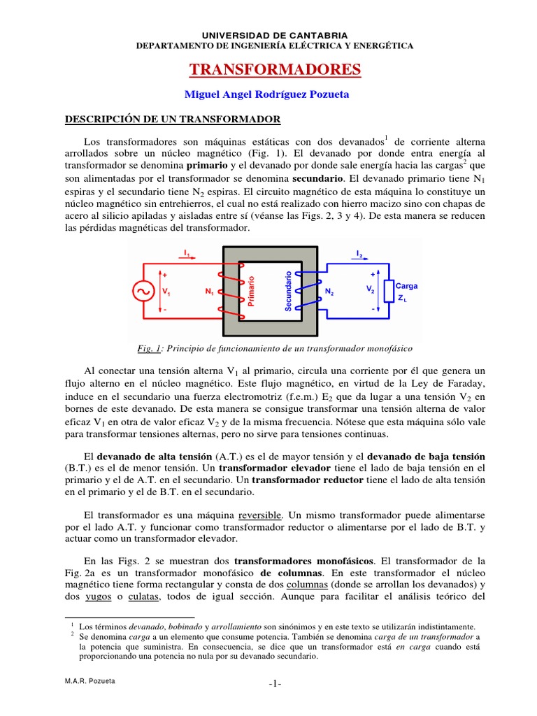 Transformadores PDF | PDF | Transformador | Inductor