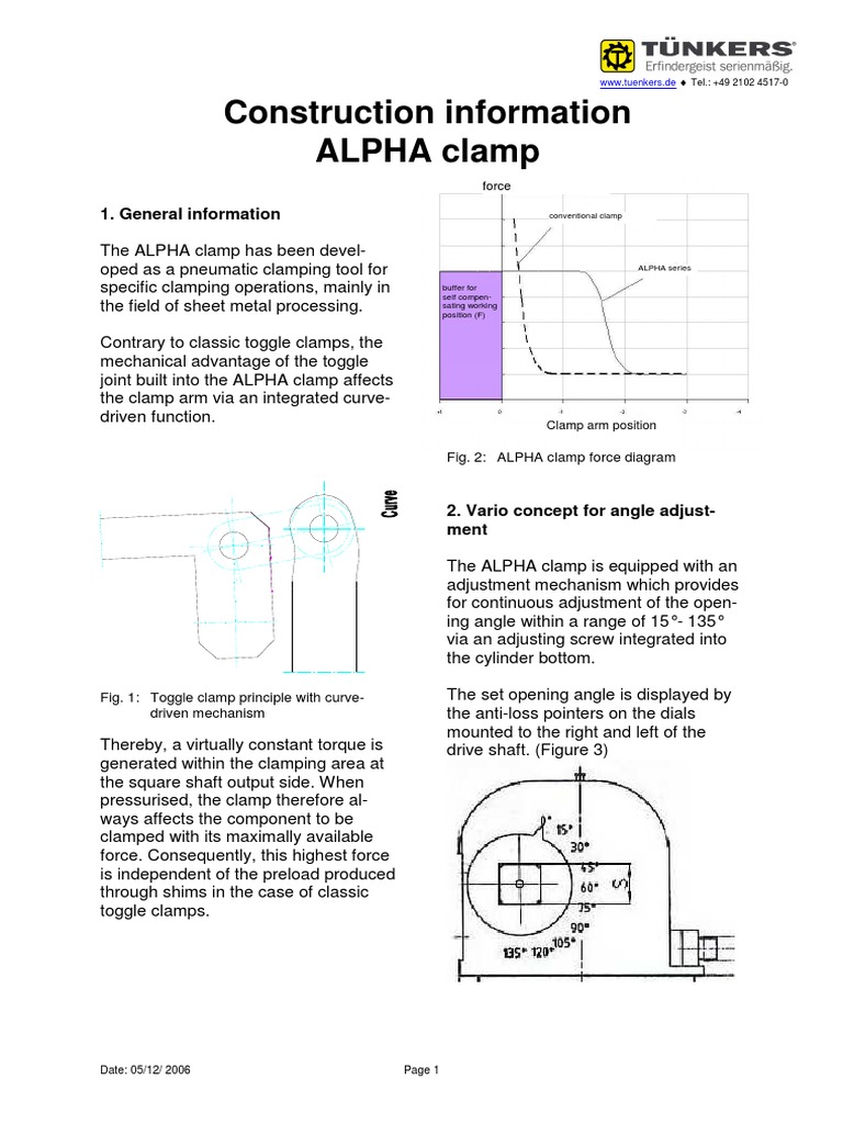 Construction Information ALPHA Clamp | PDF | Valve | Sensor