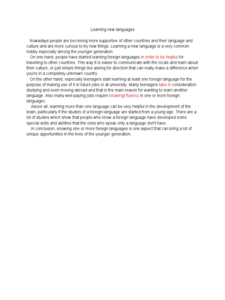 Essay - How To Learn New Languages | PDF