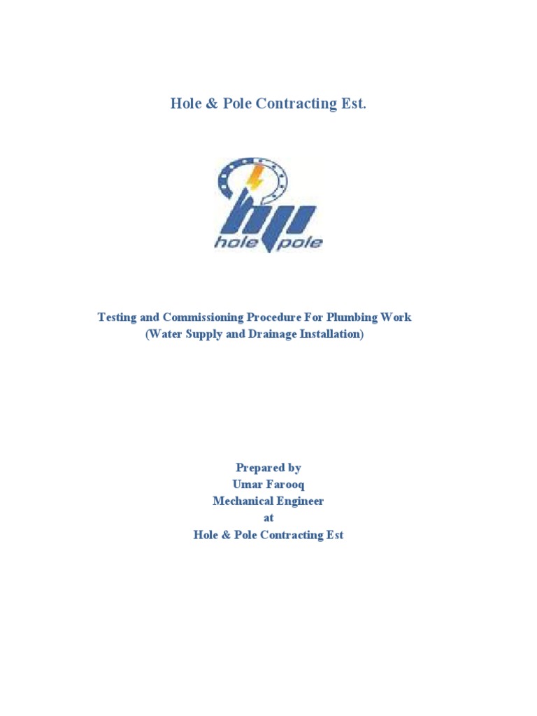 Plumbing Testing and Commissioning Guide | PDF | Valve | Electrical Wiring