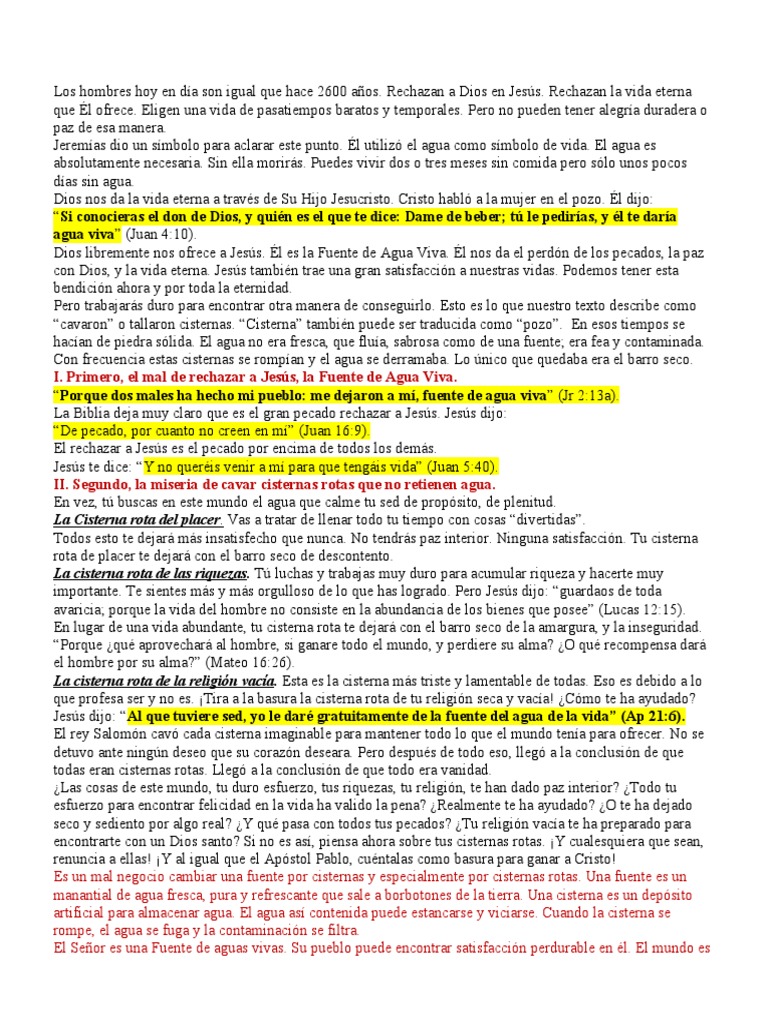Cisternas Rotas | PDF | Sarah | Biblia
