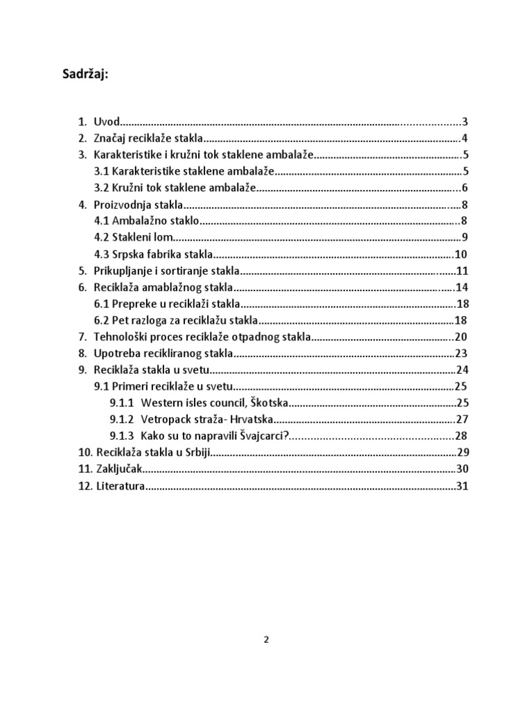 Reciklaza Stakla 1 | PDF