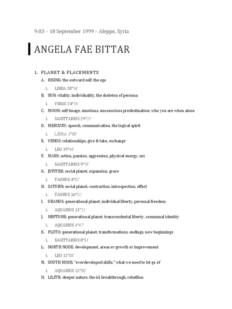 Angela Fae Bittar: 9:03 - 18 September 1999 - Aleppo, Syria | PDF