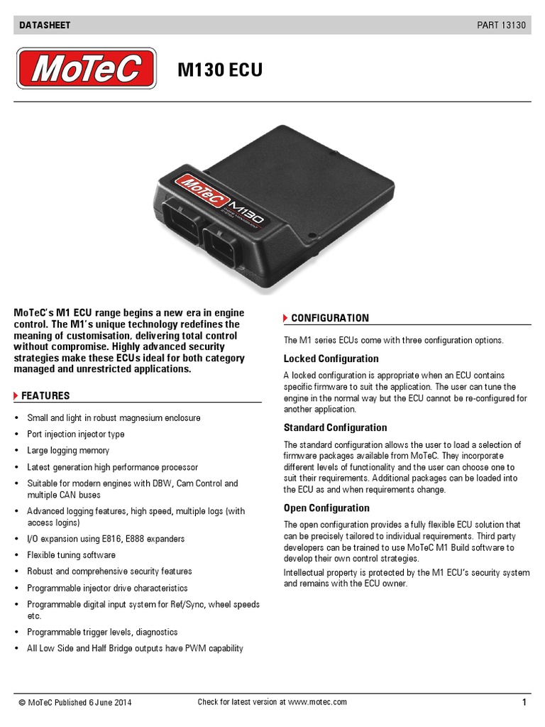 m130 Datasheet 1 PDF | PDF | Software | Computing