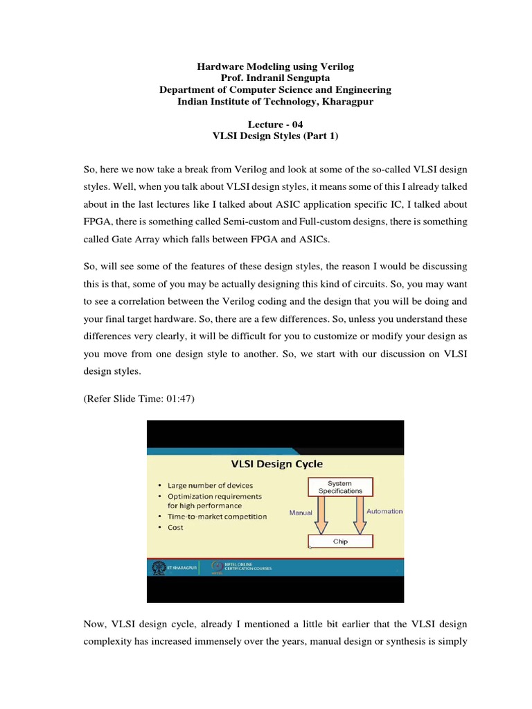 Lec4 PDF | PDF | Field Programmable Gate Array | Digital Electronics