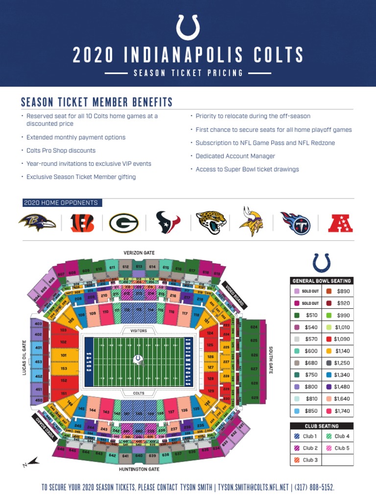 2020 Colts Season Tickets | PDF