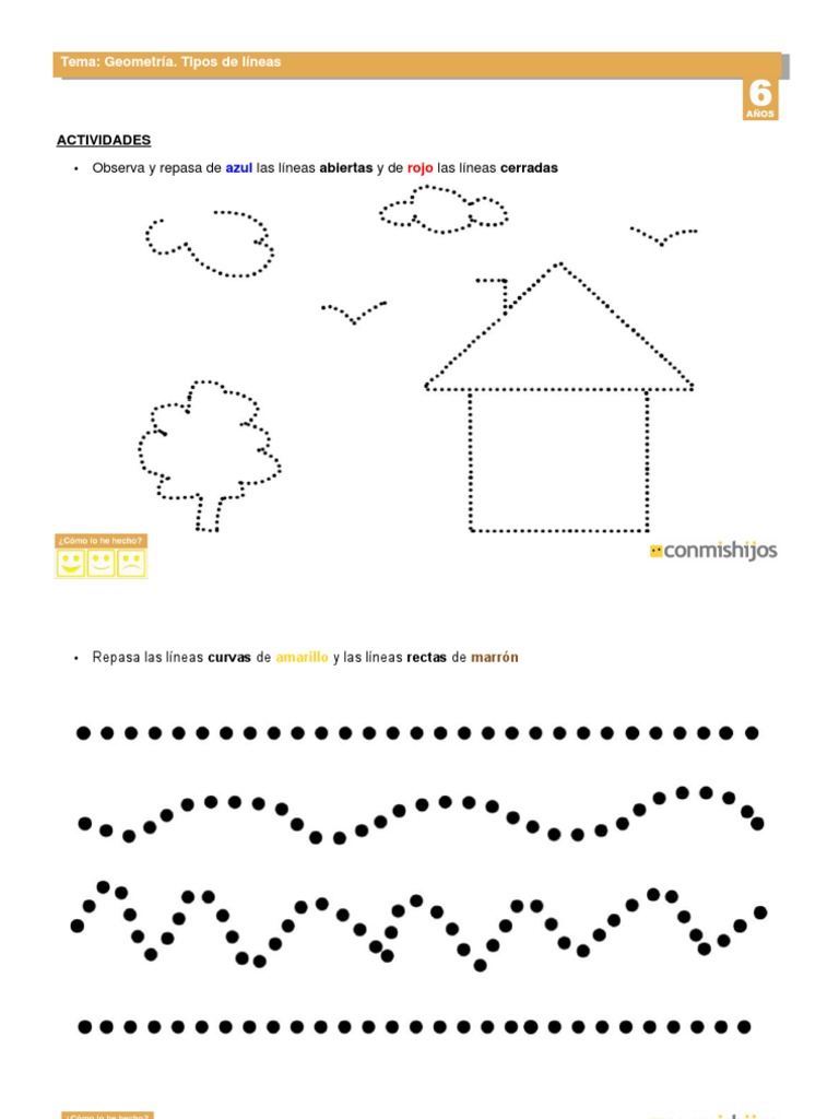 Actividades de líneas para niños | PDF
