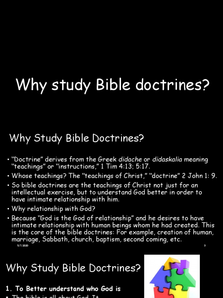 Importance of Studying Bible Doctrines | PDF | God | Bible