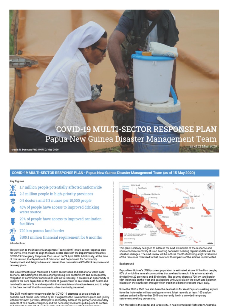 Covid 19 Multi Sector Response Plan Papua New Guinea Disaster