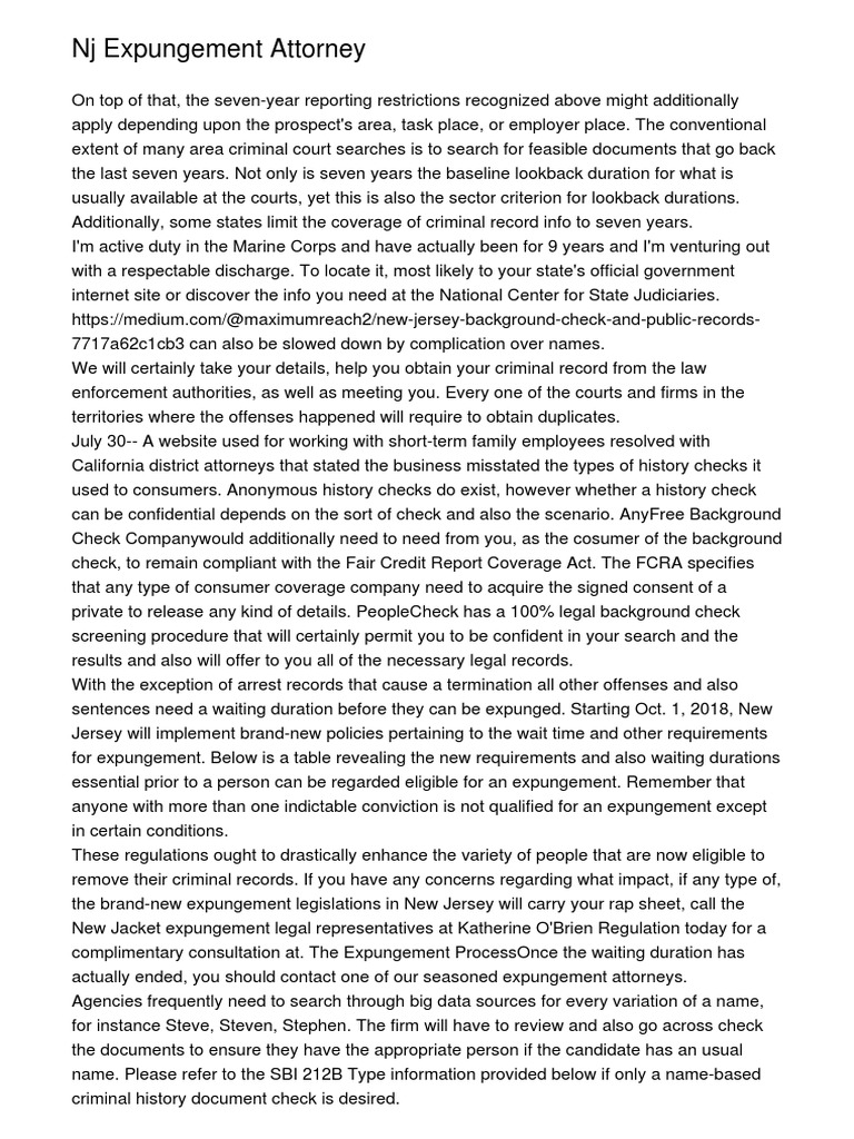 NJ Expungement Attorneybmbdx PDF | PDF | Social Science | Law