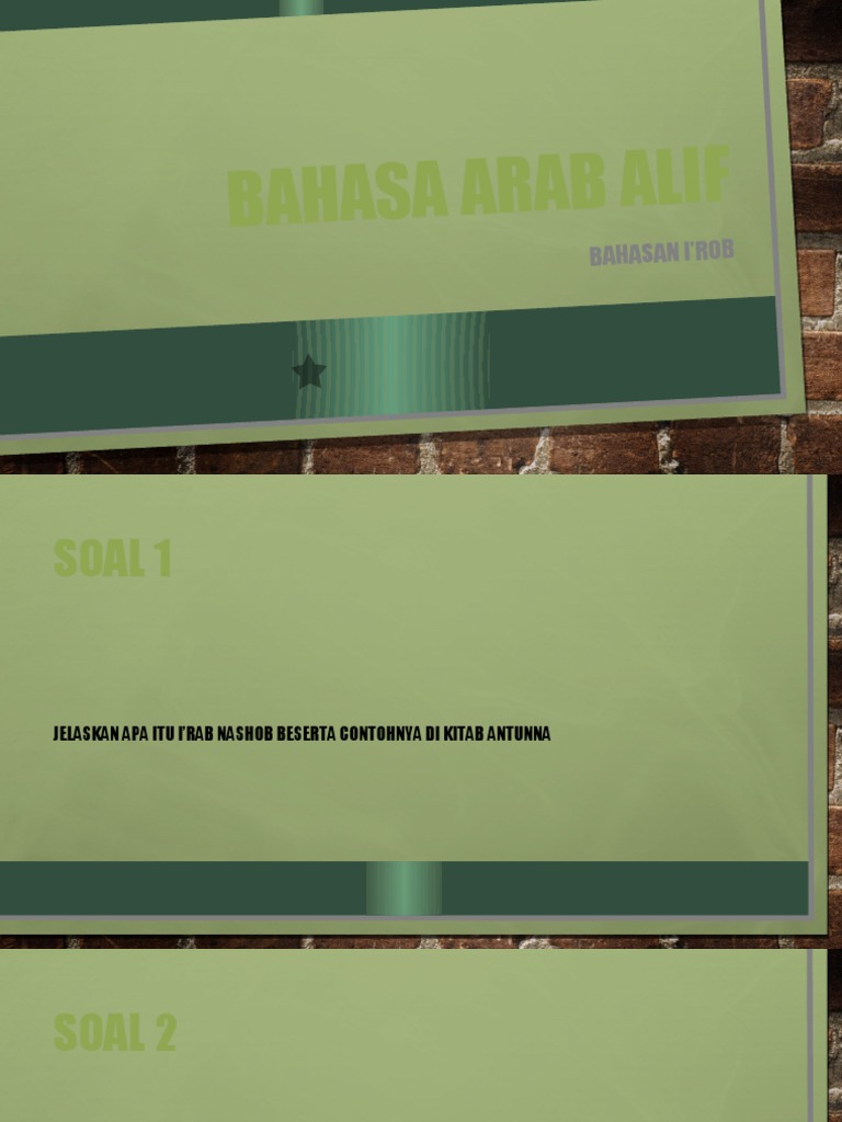 Soal I'rab Bahasa Arab Alif | PDF