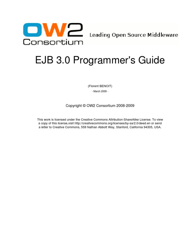 Ejb3 Programmer Guide | PDF | Enterprise Java Beans | Java Platform