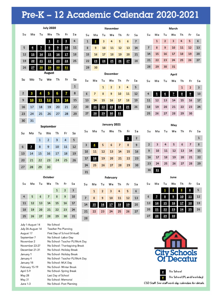 Academic Calendar 2020-2021 | PDF