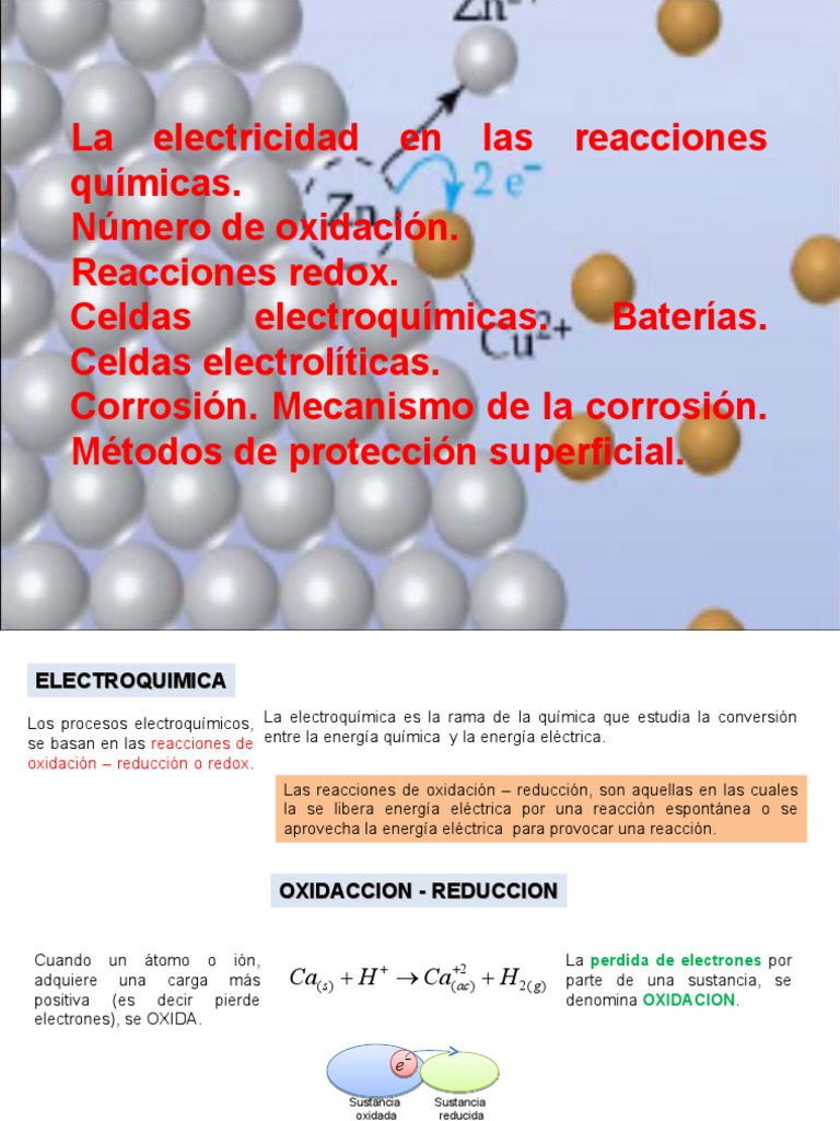 unidad 4 Electroquímica | PDF | Redox | Electroquímica
