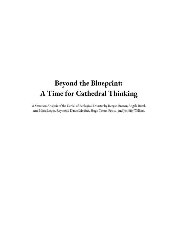 Beyond The Blueprint: A Time For Cathedral Thinking | PDF | Capitalism ...