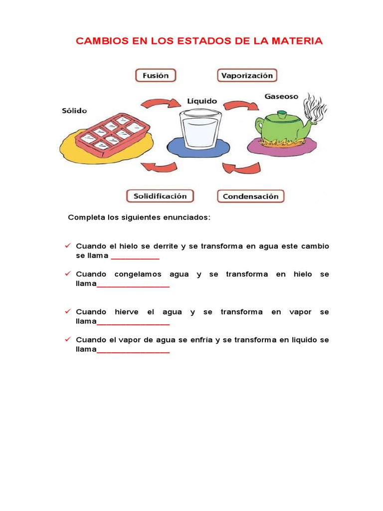 Cambios en Los Estado de La Materia | PDF
