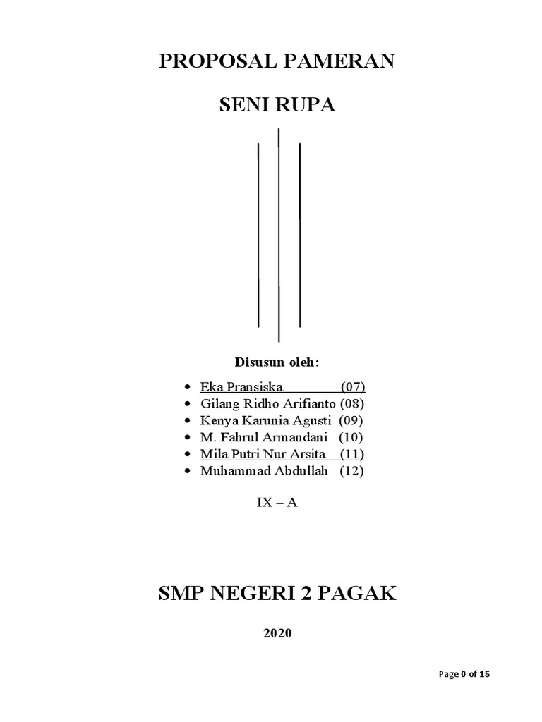 Proposal Pameran Seni Budaya | PDF