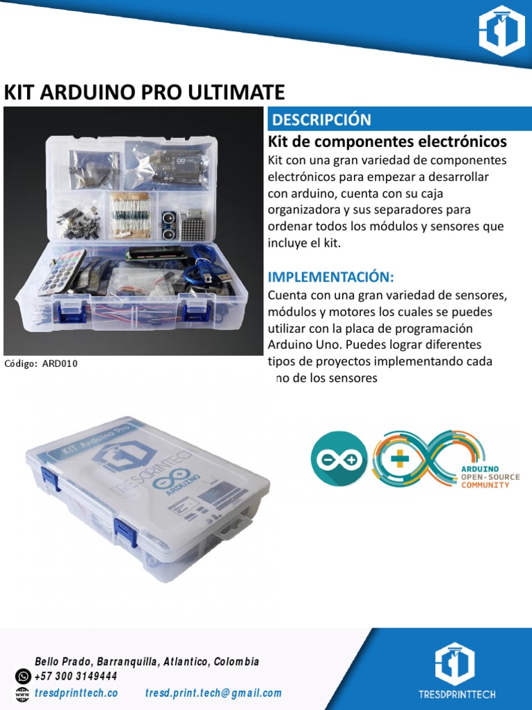 FT-Kit Arduino Pro Ultimate - Colombia | PDF | Diodo emisor de luz | Arduino