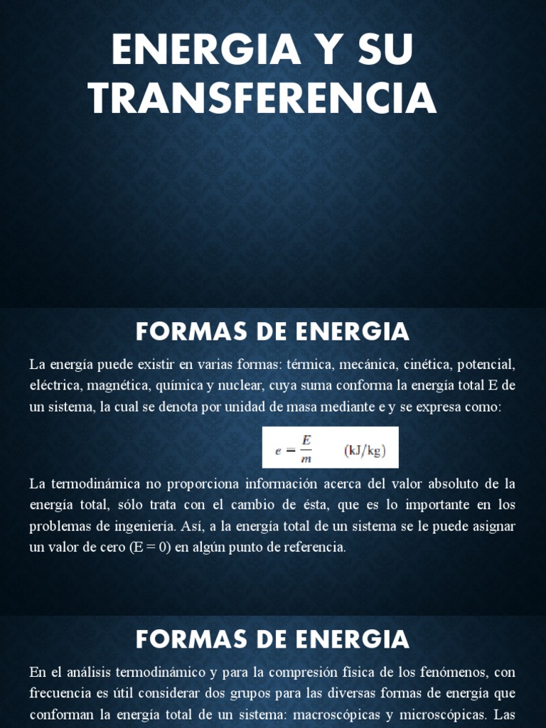 Energia y Su Transferencia | PDF | Calor | Sistema