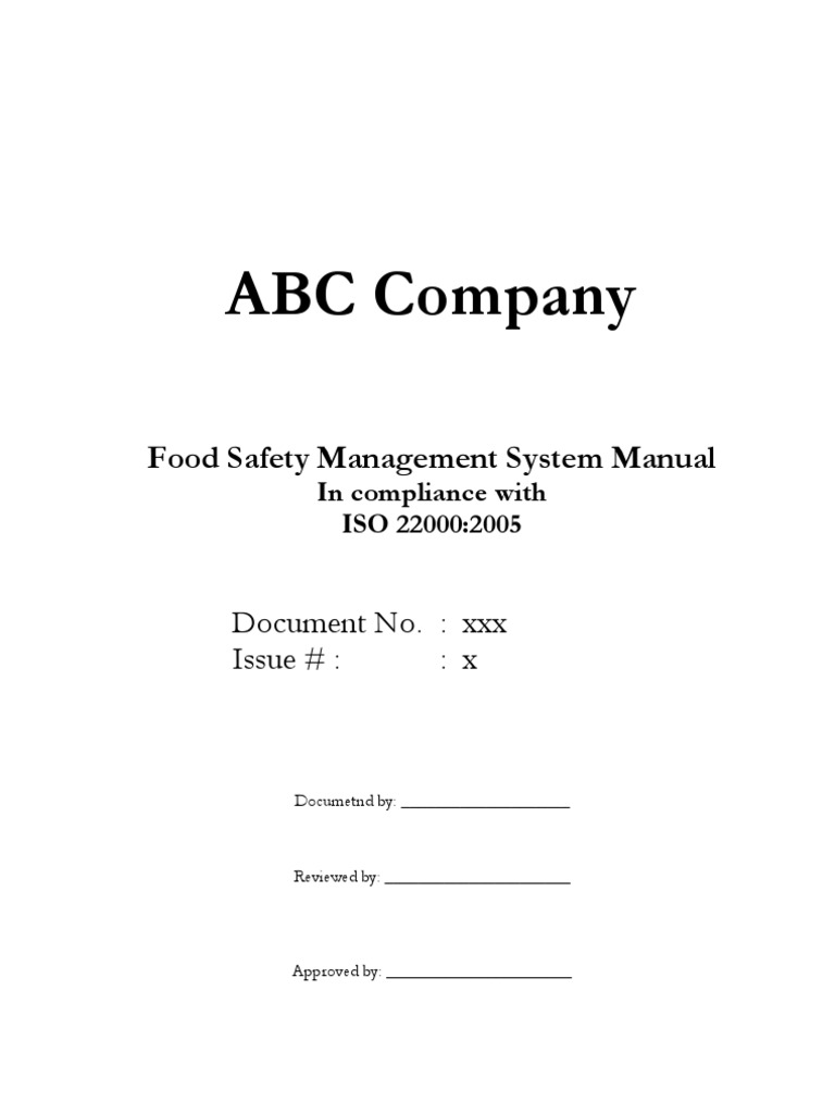 ISO 22000 Compliant FSMS Manual | PDF | Verification And Validation ...