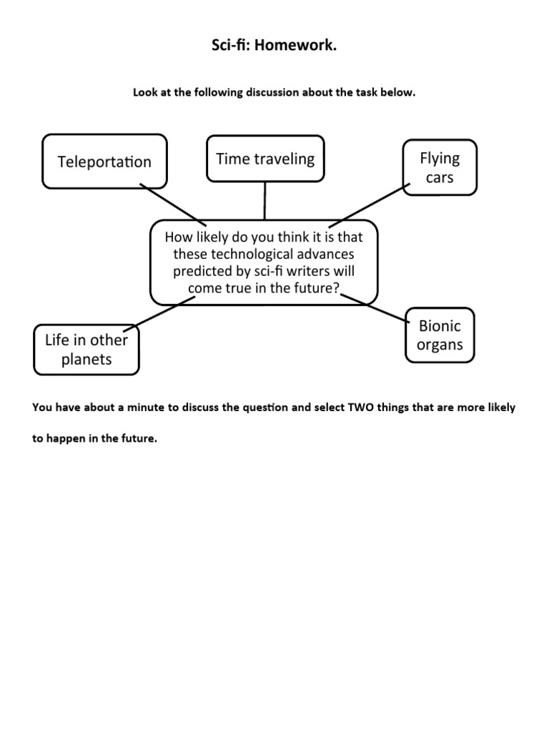 Time Traveling Flying Cars Teleportation: Sci-Fi: Homework | PDF | Time ...