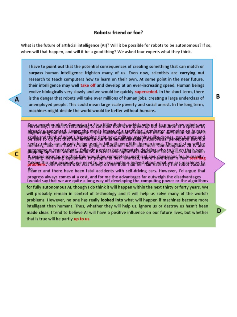 Robots: Friend or Foe?: Take Off Superseded | PDF | Artificial ...