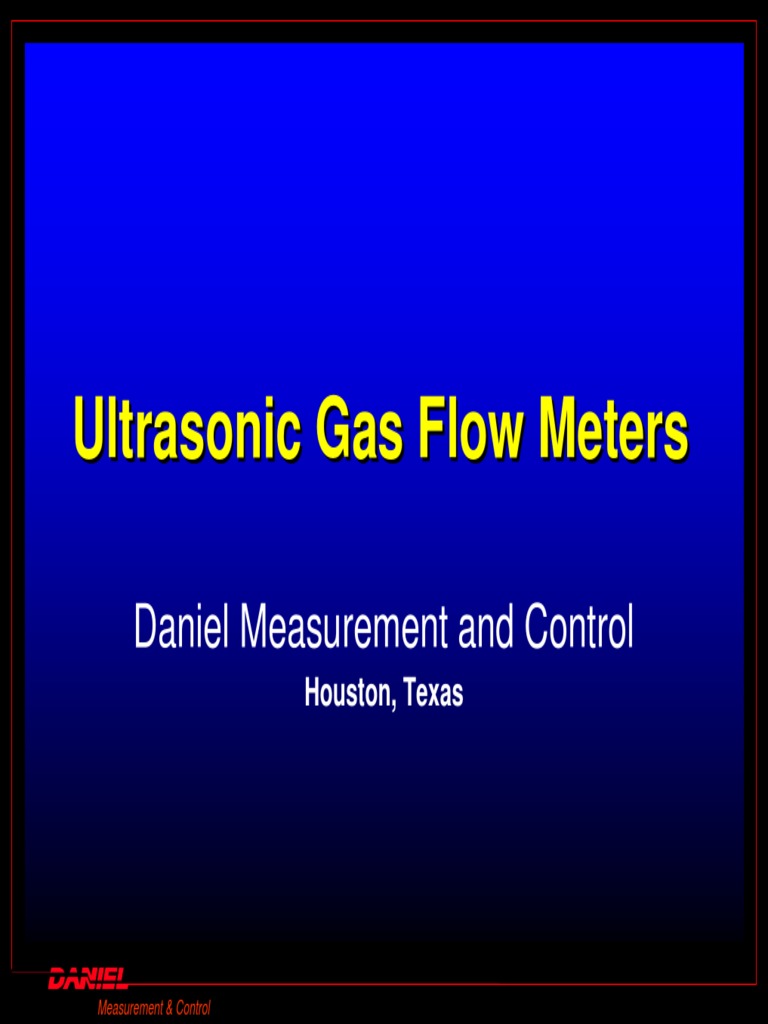 Ultrasonic Gas Flow Meters | PDF | Flow Measurement | Ultrasound