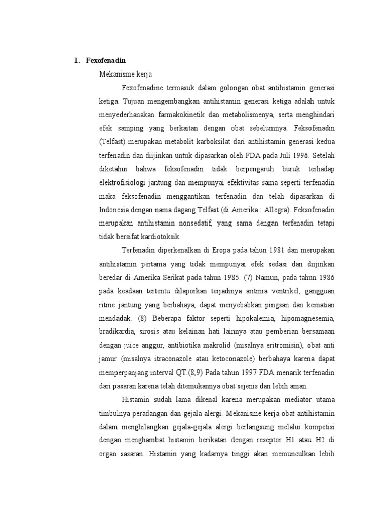 Fexofenadine + Sumber Medscape | PDF