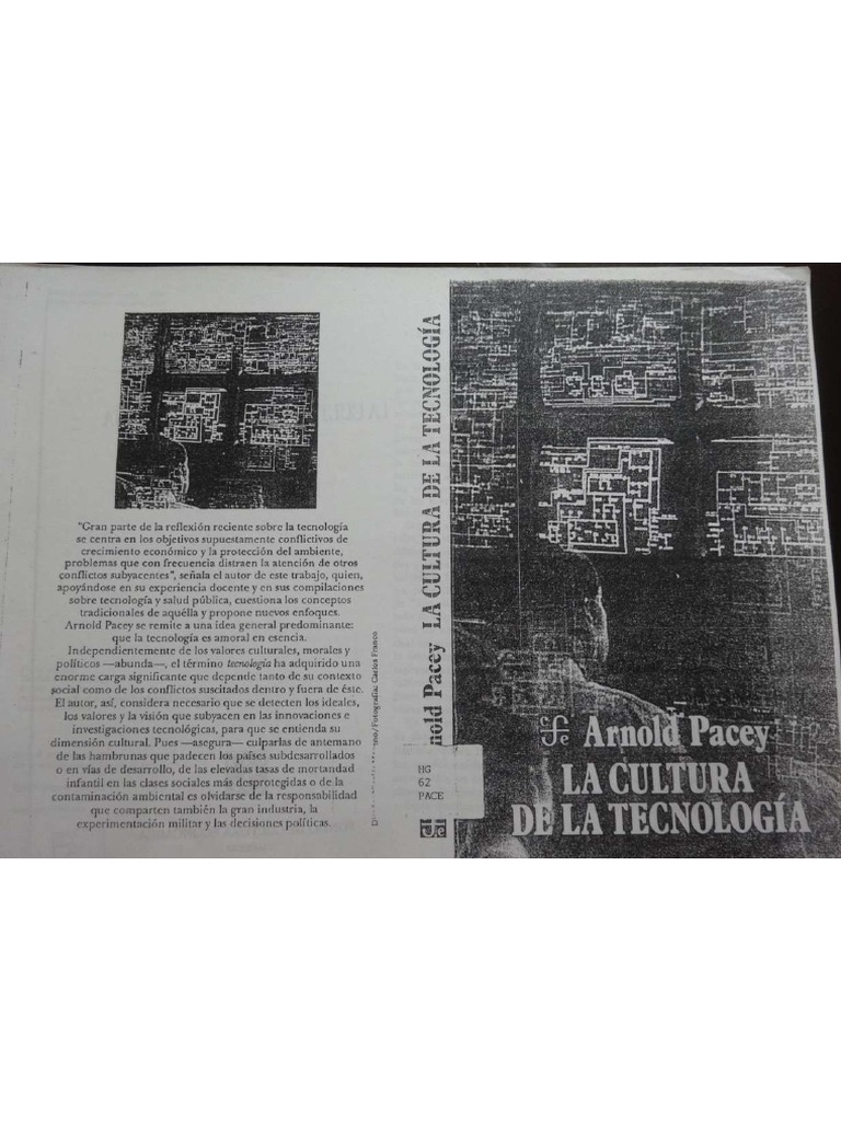 Arnold Pacey. La Cultura de La Tecnología (Cap. 1) | PDF