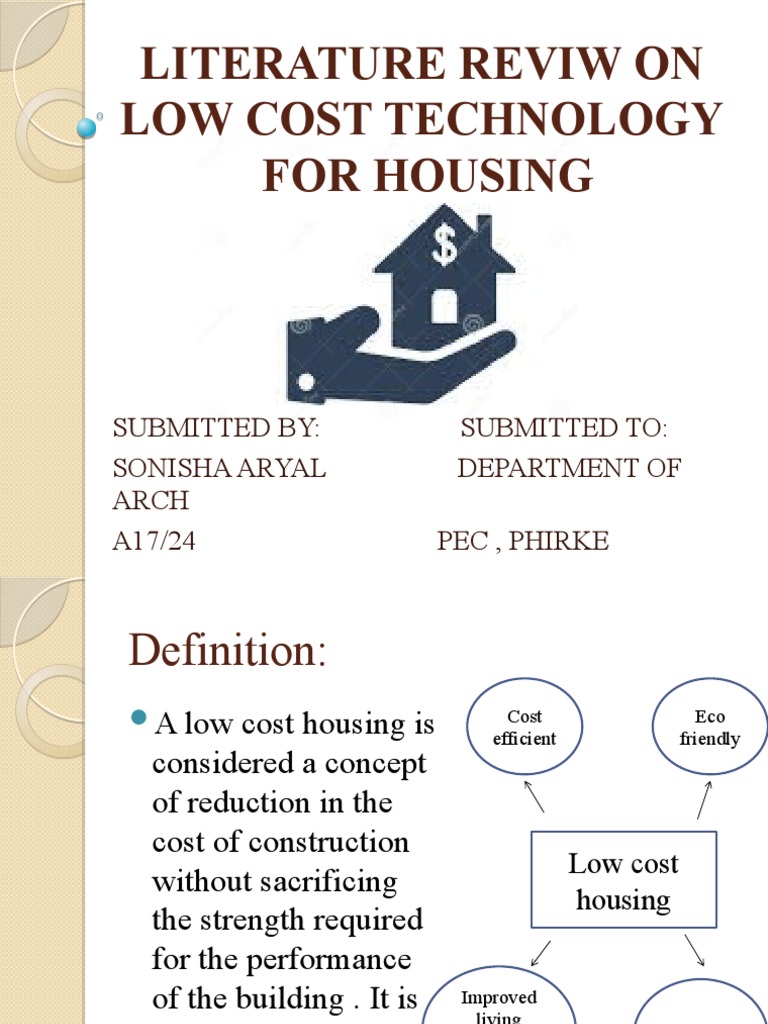 Literature Reviw On Low Cost Technology For Housing | PDF | Green ...