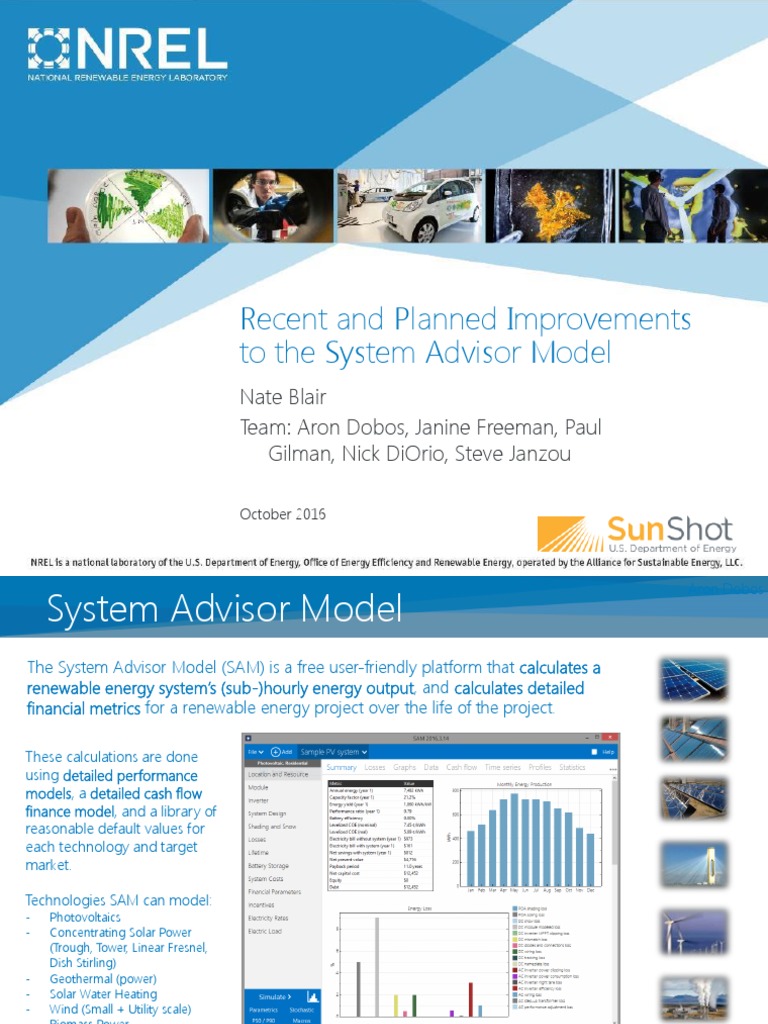 Recent and Planned Improvements To The System Advisor Model | PDF ...