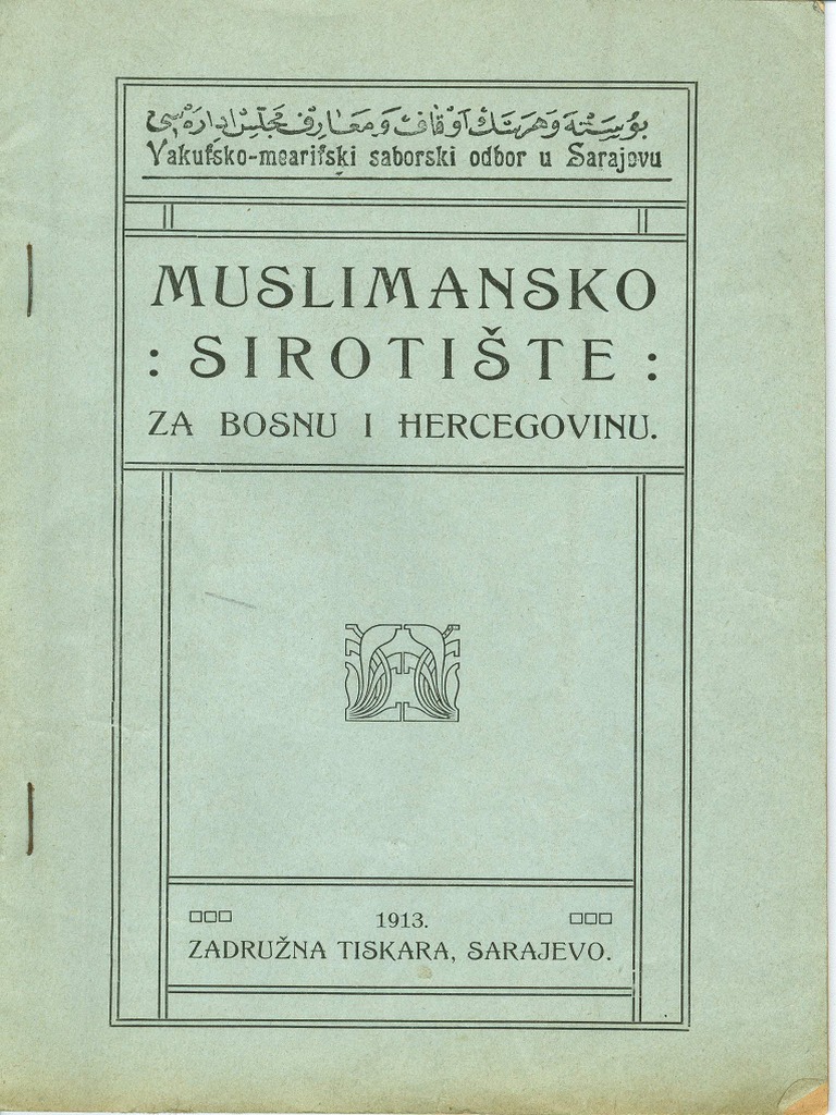 MUSLIMANSKO SIROTISTE U Sarajevu | PDF