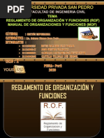 PPT Reglamentos de Organizacion y Funciones Rof | PDF | Regulación | Planificación