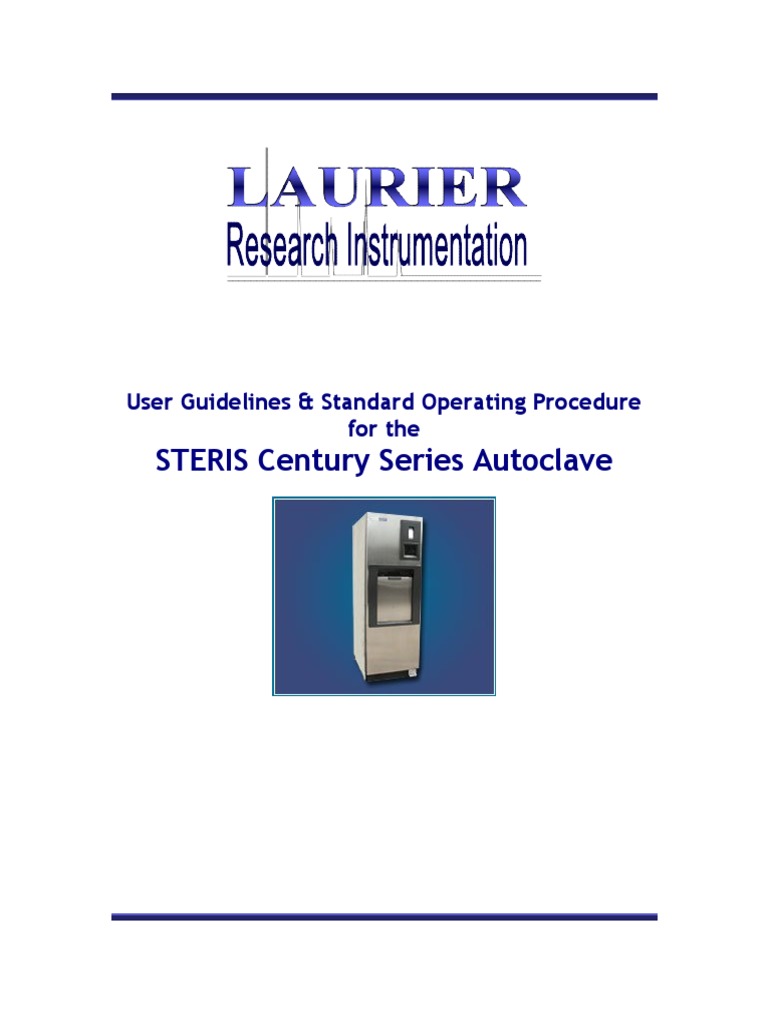 STERIS Century Series Autoclave: User Guidelines & Standard Operating ...
