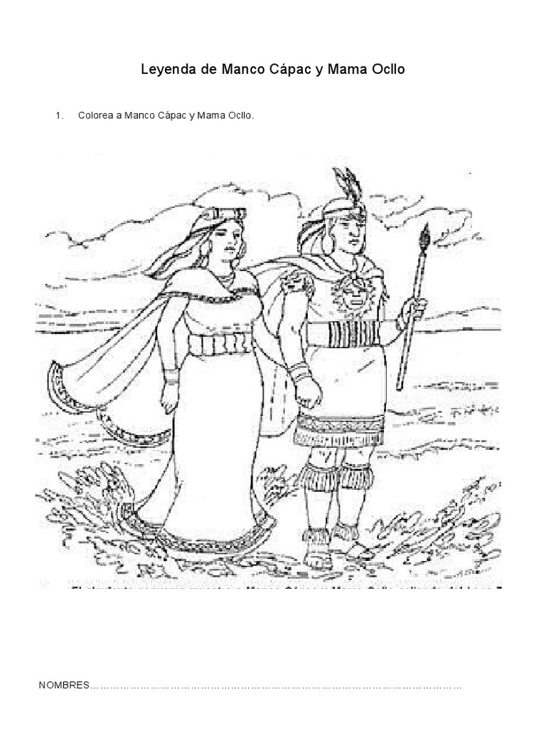 La leyenda del origen de los incas: Manco Cápac y Mama Ocllo reciben ...