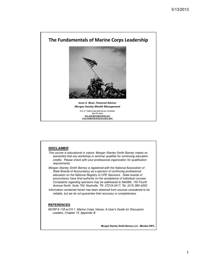 Fundamentals of Marine Corps Leadership PDF | Download Free PDF ...