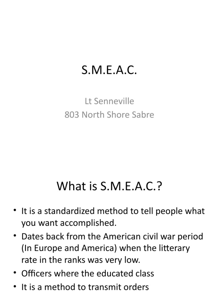 SMEAC What Is | PDF | Unrest | Business