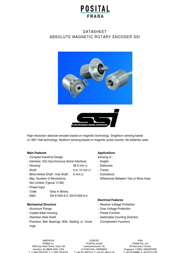AbsoluteEncoders MCD SSI Datasheet DataContent | PDF | Electrical ...