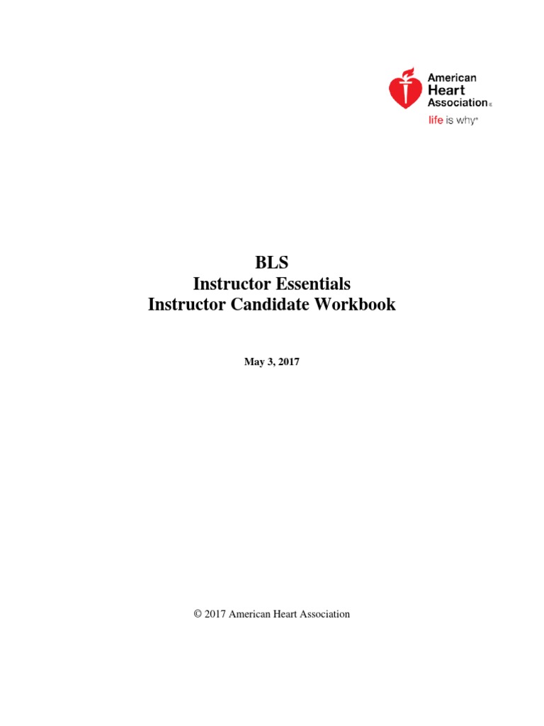 BLS Instructor Candidate Workbook | PDF | Cardiopulmonary Resuscitation ...