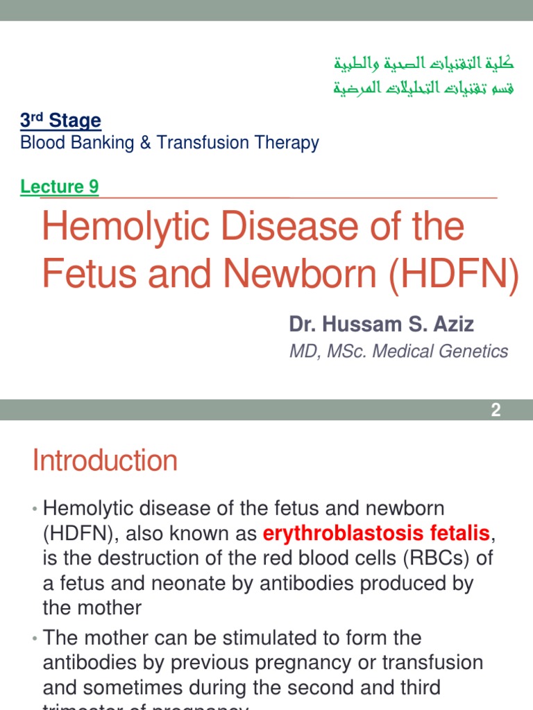 Hemolytic Disease of The Fetus and Newborn (HDFN) : 3 Stage | PDF ...