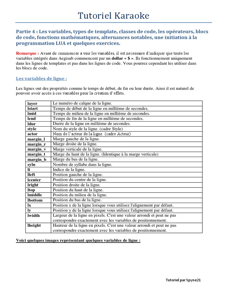Aegisub 4 | PDF | Structure de contrôle | Fonction trigonométrique